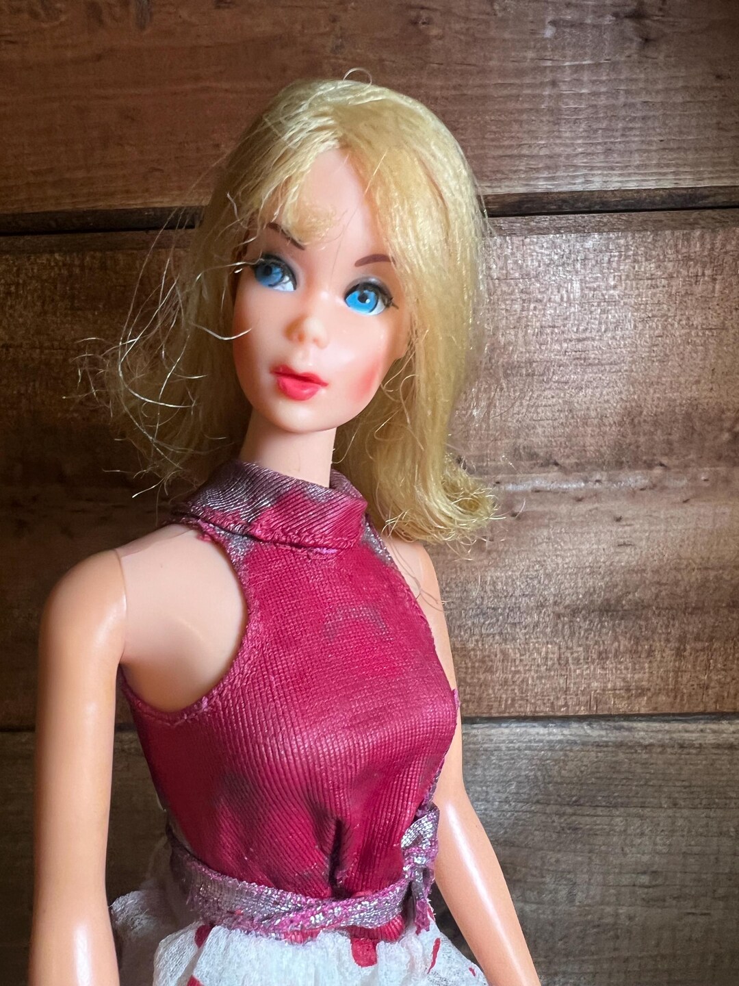 Vintage Mod TNT Twist N Turn Blonde Marlo Flip Barbie in Glo-go Dress ...