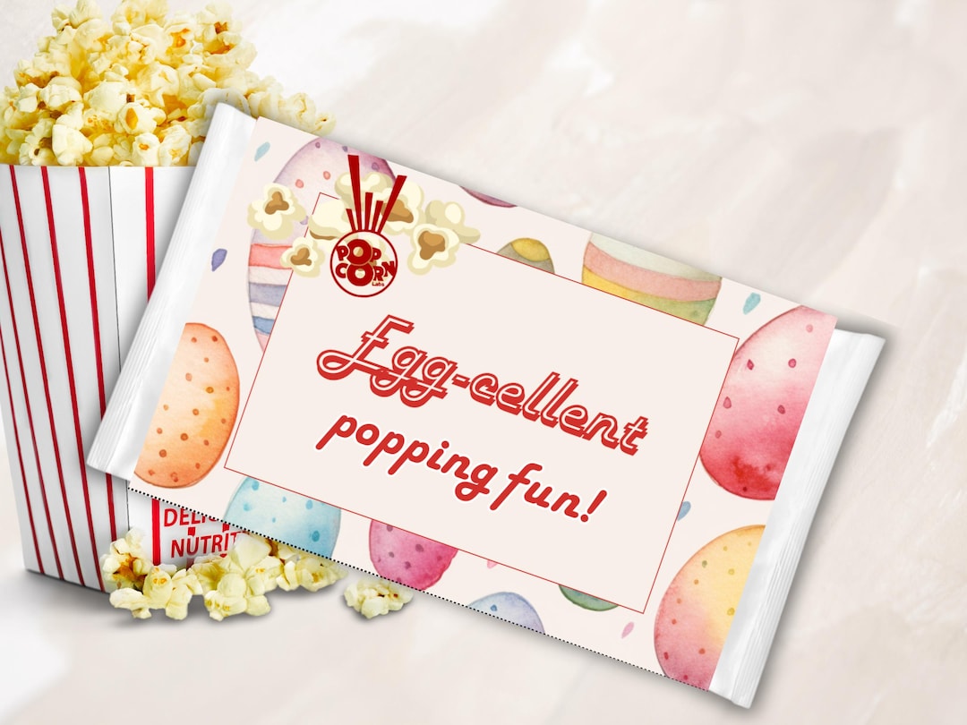 Egg-cellent Poppin Fun Microwave Popcorn Wrapper | Pastel Colors, Fun ...