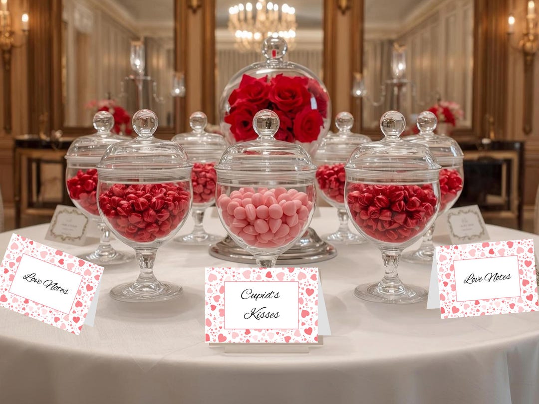 Valentine Candy Buffet Tent Card Template | Printable Party Labels | 20 ...