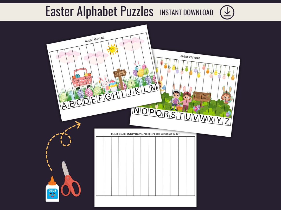 Easter Alphabet Puzzle Printable | Learn the Alphabet Fun | Kids Craft ...