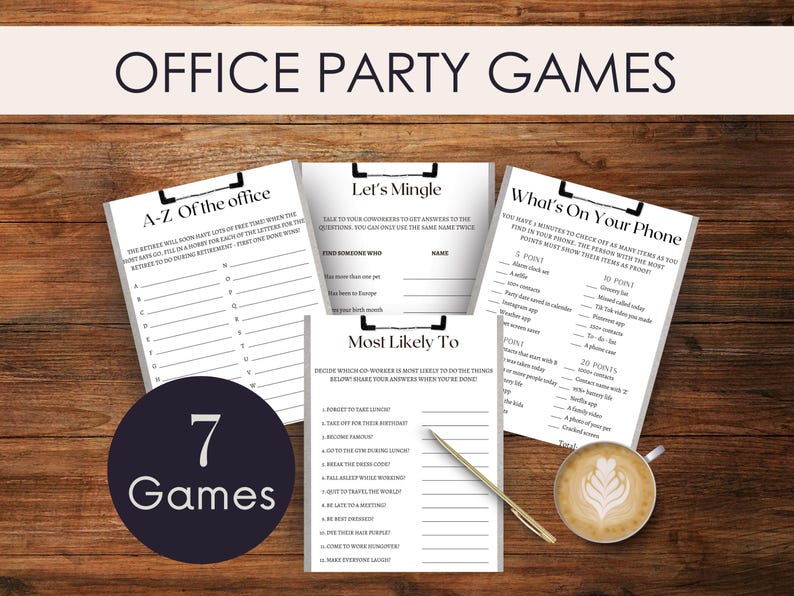 Office Party Games Bundle | Printable Team Building Activities ...
