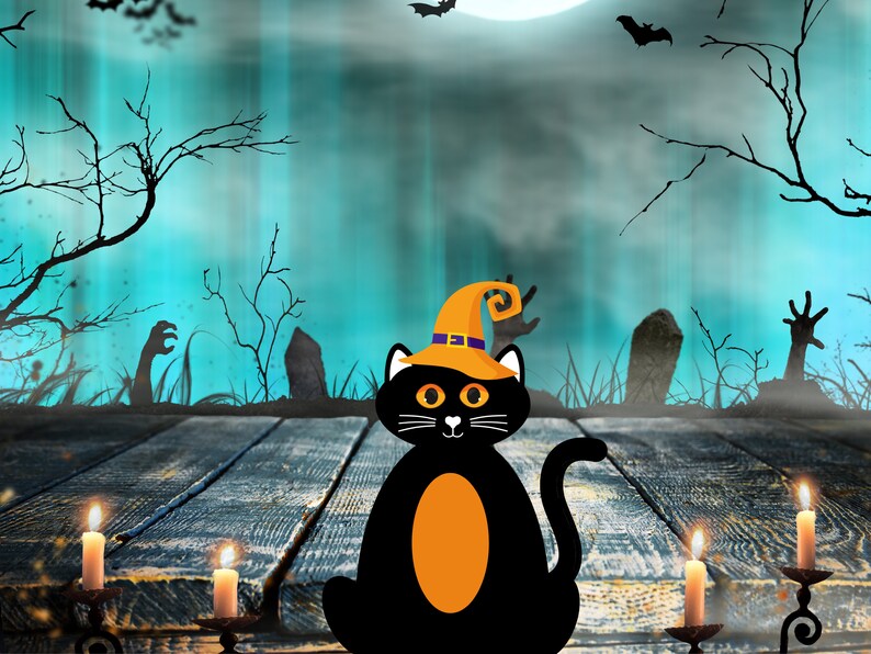 DIY Black Cat Halloween Craft Kit | Printable Cut & Glue Activity | Fun ...