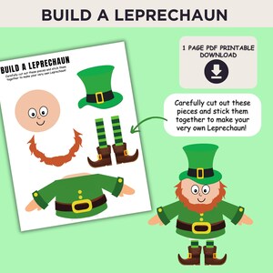 Adorable Build A Leprechaun Craft, Printable, Spark St. Patrick's Day ...