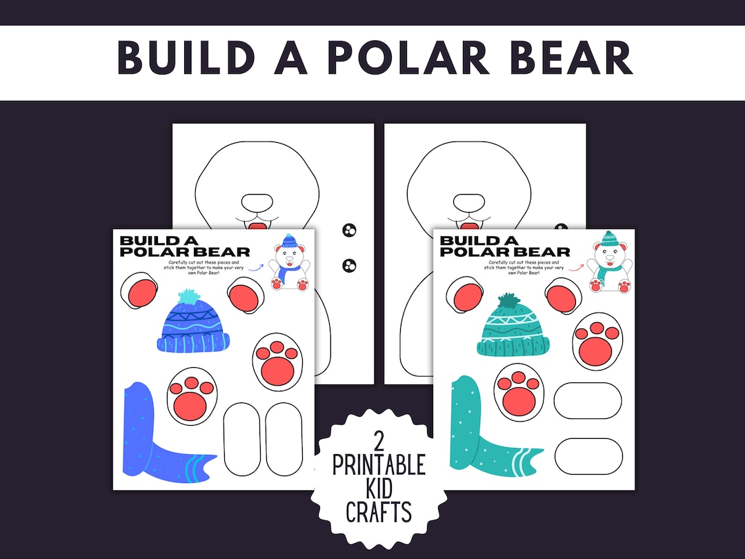 Build Your Own Polar Bear: Creative Kids Activity for Winter Fun, DIY ...