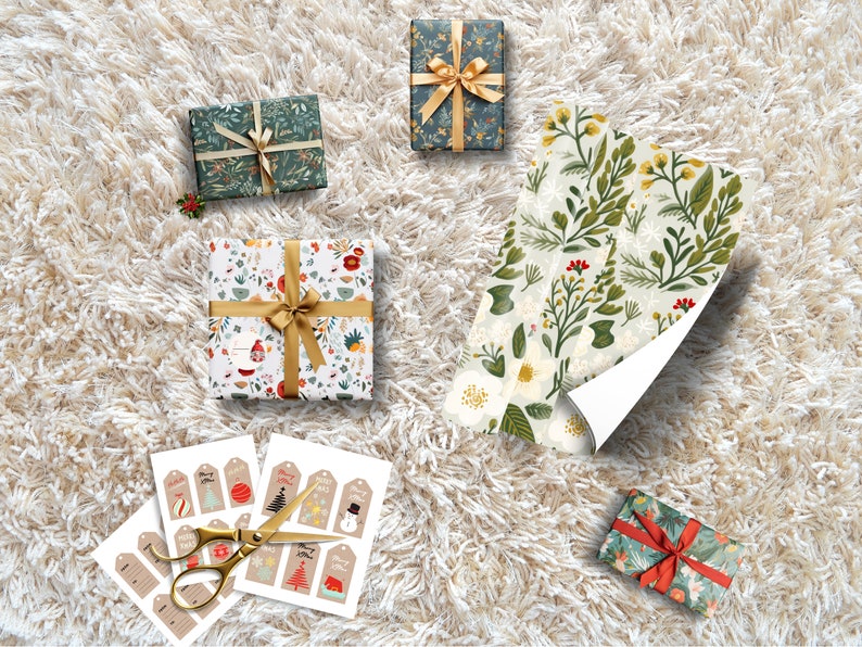 Two-sided Christmas Gift Tags | Printable Holiday Gift Wrapping Tags ...