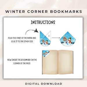 Winter Corner Bookmarks Printable | Easy Kids Craft for Reading Lovers ...