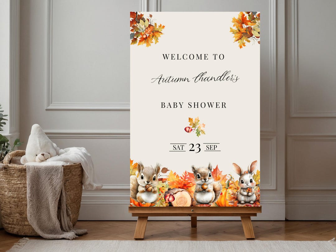 Editable Autumn Leaves Welcome Sign: Fall Event Poster (digital ...