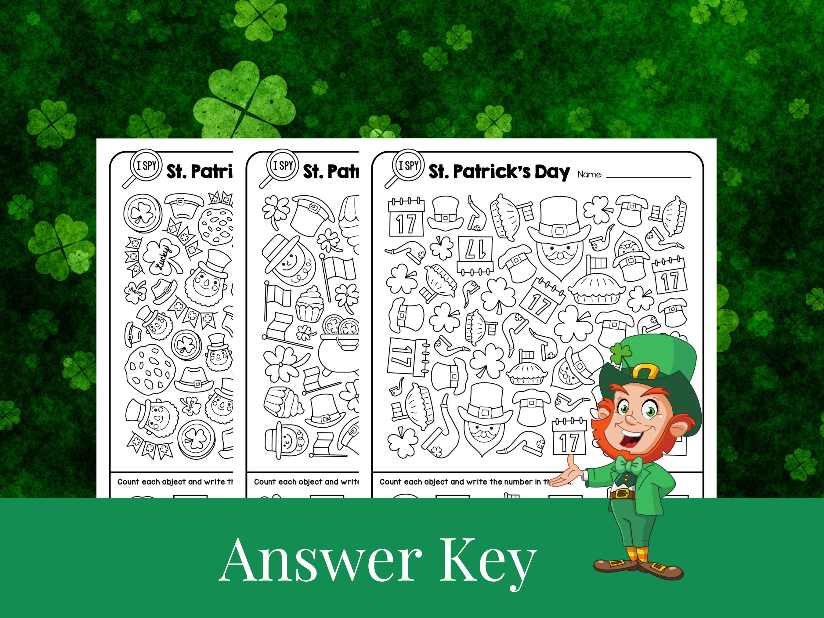 Printable St Patricks Day Games, I Spy: St. Patrick's Day Edition ...
