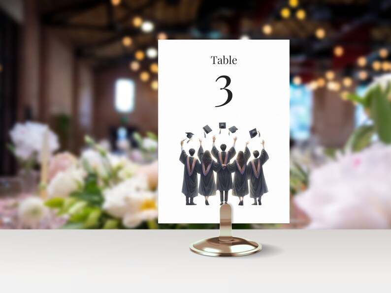 Graduation Dinner Table Numbers, Table Seating Card,class of 2024 ...