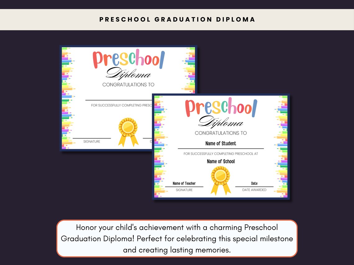 Editable Preschool Graduation Bundle, Preschool Graduation Invitation ...