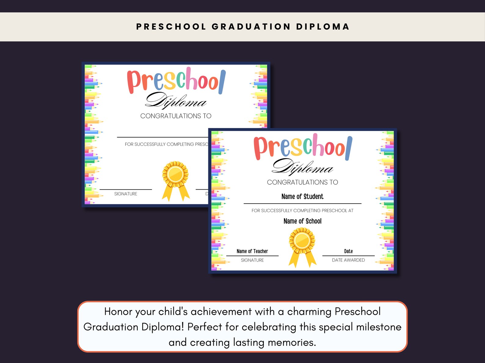 Editable Preschool Graduation Bundle, Preschool Graduation Invitation ...
