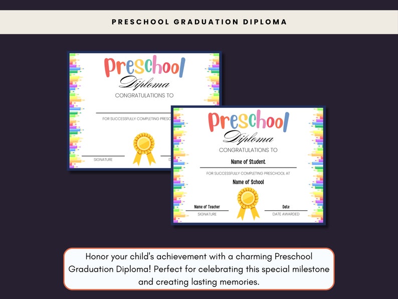 Editable Preschool Graduation Bundle, Preschool Graduation Invitation ...