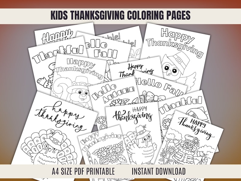Thanksgiving Kids Coloring Page | I Am Thankful for Printable | Kids ...