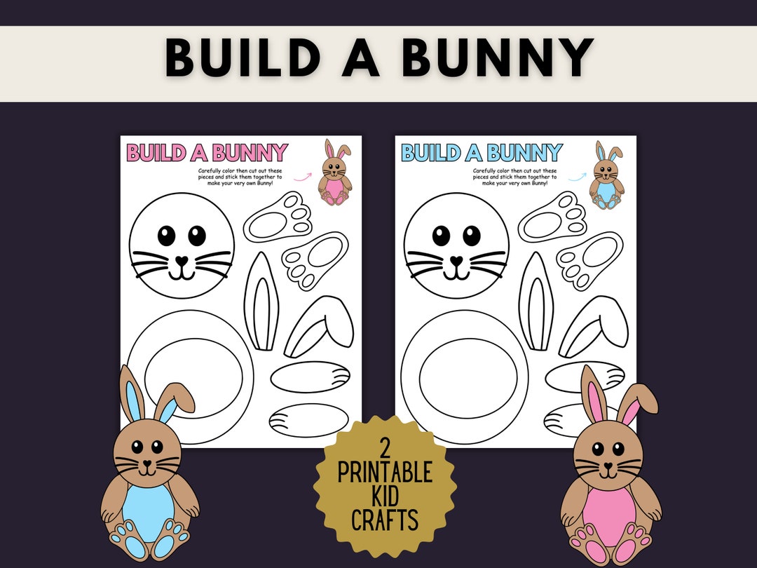 Build Your Own Bunny Craft Kit: DIY Easter Activity (PDF Pattern) - Etsy