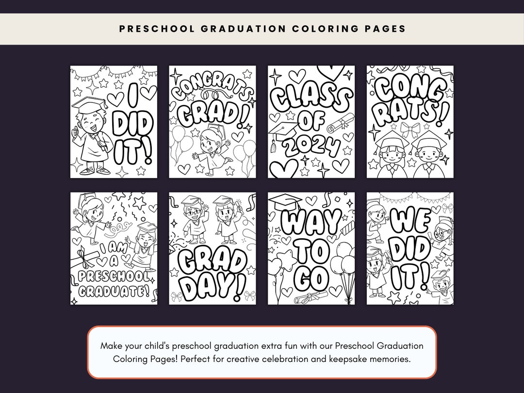 Preschool Graduation Coloring Pages Graduation Coloring Sheets Class of ...