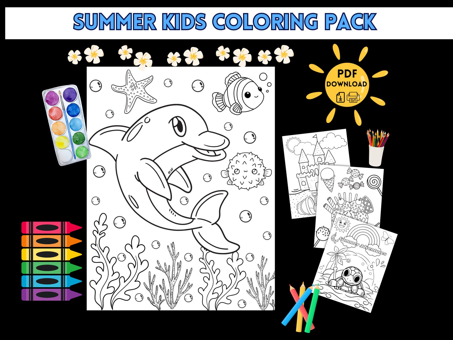 Summer Kids Coloring Pages | Fun Coloring Sheets & Activities for ...