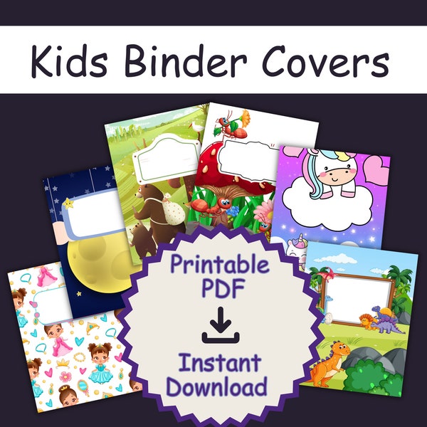 Printable Binder Covers for Girls - Etsy