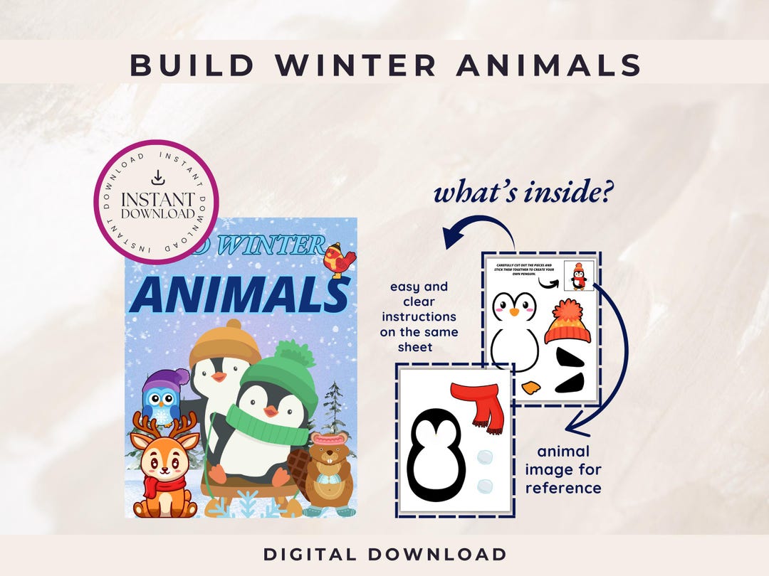 Winter Animals Paper Craft for Kids | 5 Fun Papercrafts for Creative ...