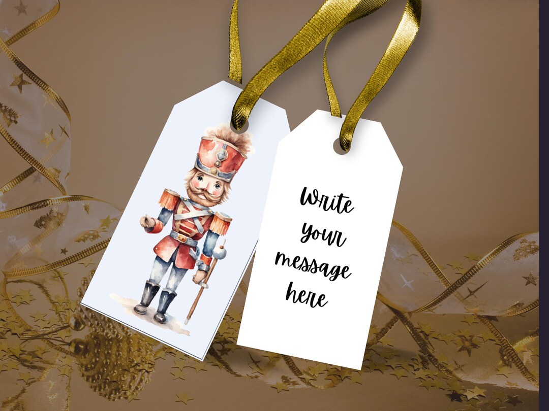 Nutcracker Gift Tag Printable | Set of 12 Christmas Present Tags ...