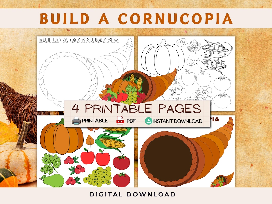Build a Cornucopia: Kids Crafts for Fall Decor, Horn of Plenty DIY ...