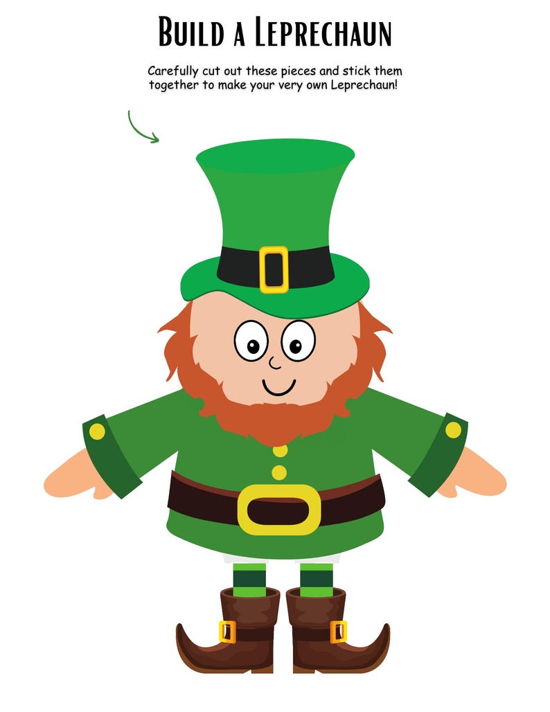 Adorable Build A Leprechaun Craft, Printable, Spark St. Patrick's Day ...