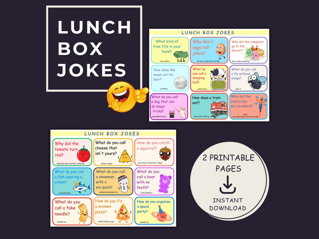 Lunch Box Notes | Printable Kids Lunchbox Jokes | Back to School Notes ...