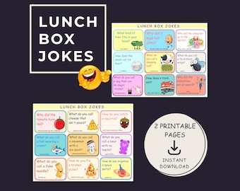 Printable Funny Lunch Box Notes for Kids | Jokes and Riddles for Kids ...