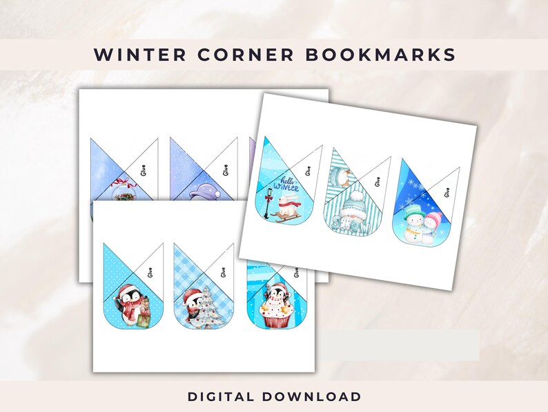 Winter Corner Bookmarks Printable | Easy Kids Craft for Reading Lovers ...