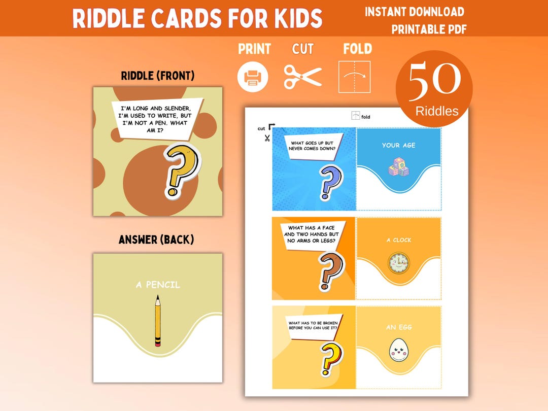 Fun Riddles for Kids Printable Brain Teasers, Puzzles and Logic Games ...