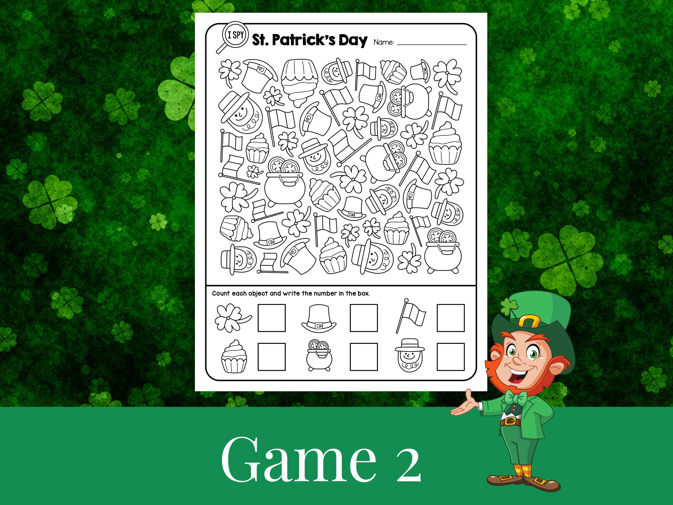 Printable St Patricks Day Games, I Spy: St. Patrick's Day Edition ...