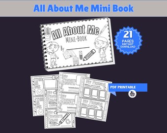 All About Me Mini Book - Etsy