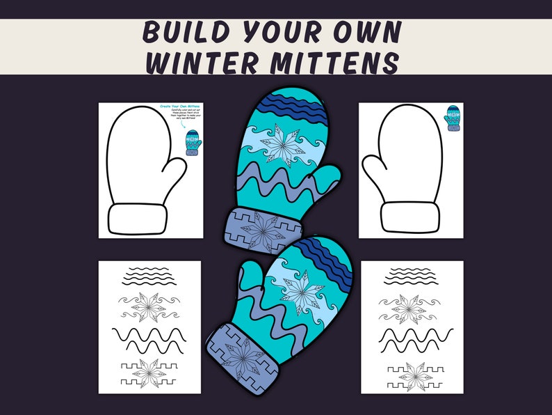 Build Your Own Mittens Craft Printable Toddler & Preschool DIY Kit ...