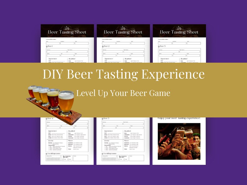 Printable: Beer Tasting Score Sheet Beer Rating Oktoberfest Pub Game ...