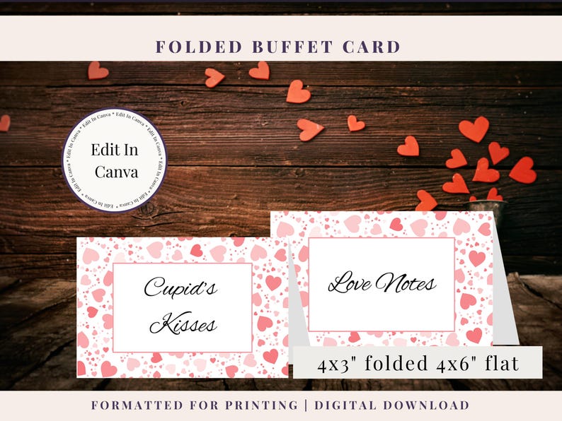Valentine Candy Buffet Tent Card Template | Printable Party Labels | 20 ...