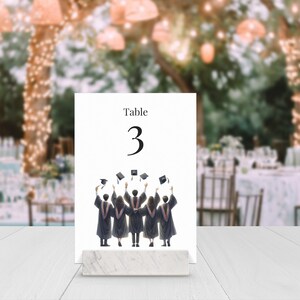 Graduation Dinner Table Numbers, Table Seating Card,class of 2024 ...