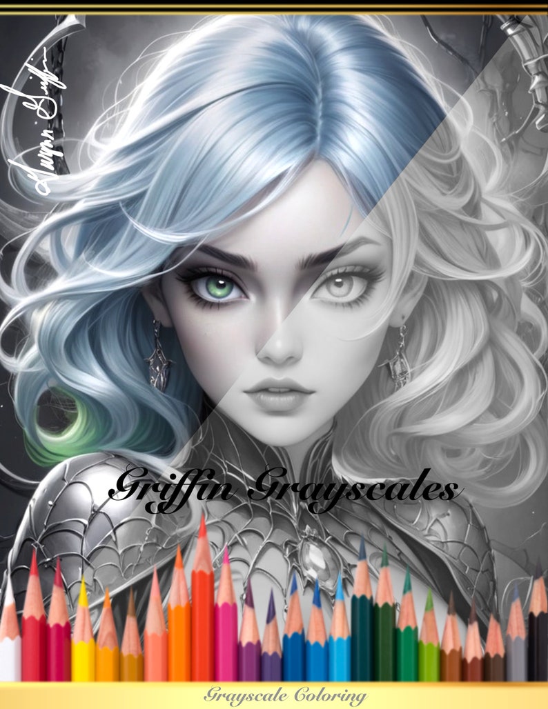 Coloring Pages for Adults, Grayscale Coloring Book, Grayscale Pages ...