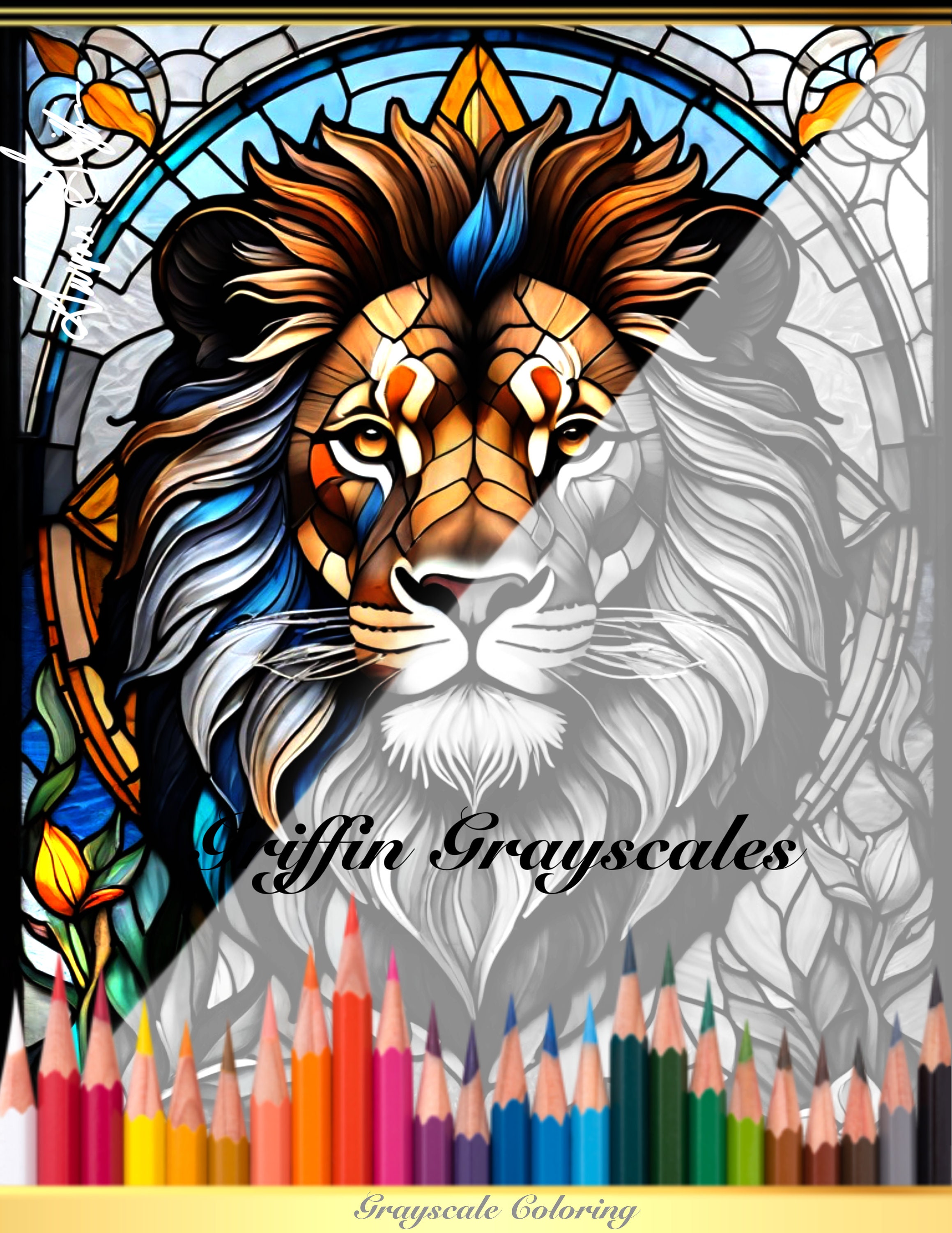 Coloring Pages for Adults, Grayscale Coloring Book, Grayscale Pages ...