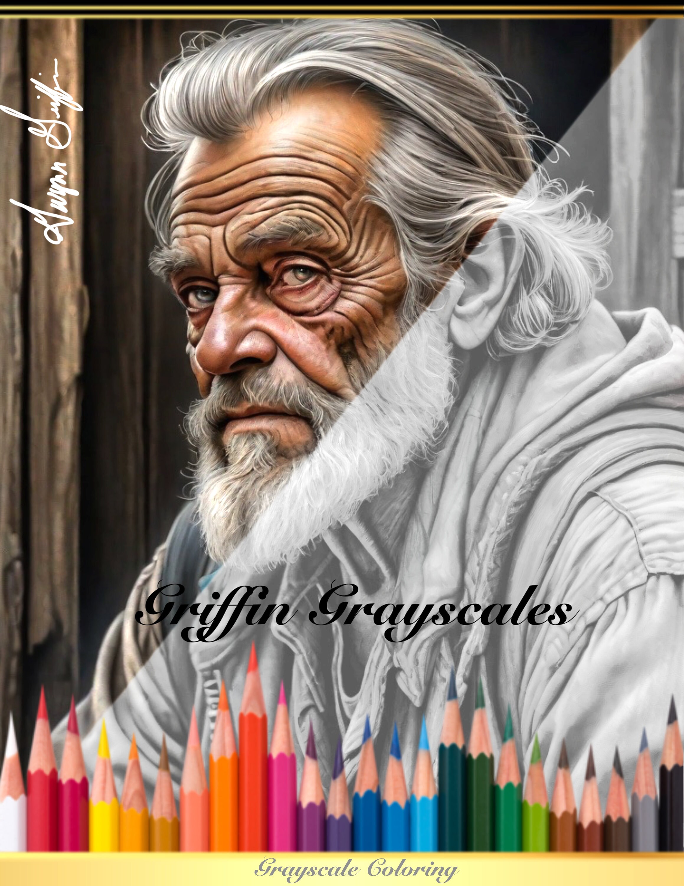 Coloring Pages for Adults, Grayscale Coloring Book, Grayscale Pages ...