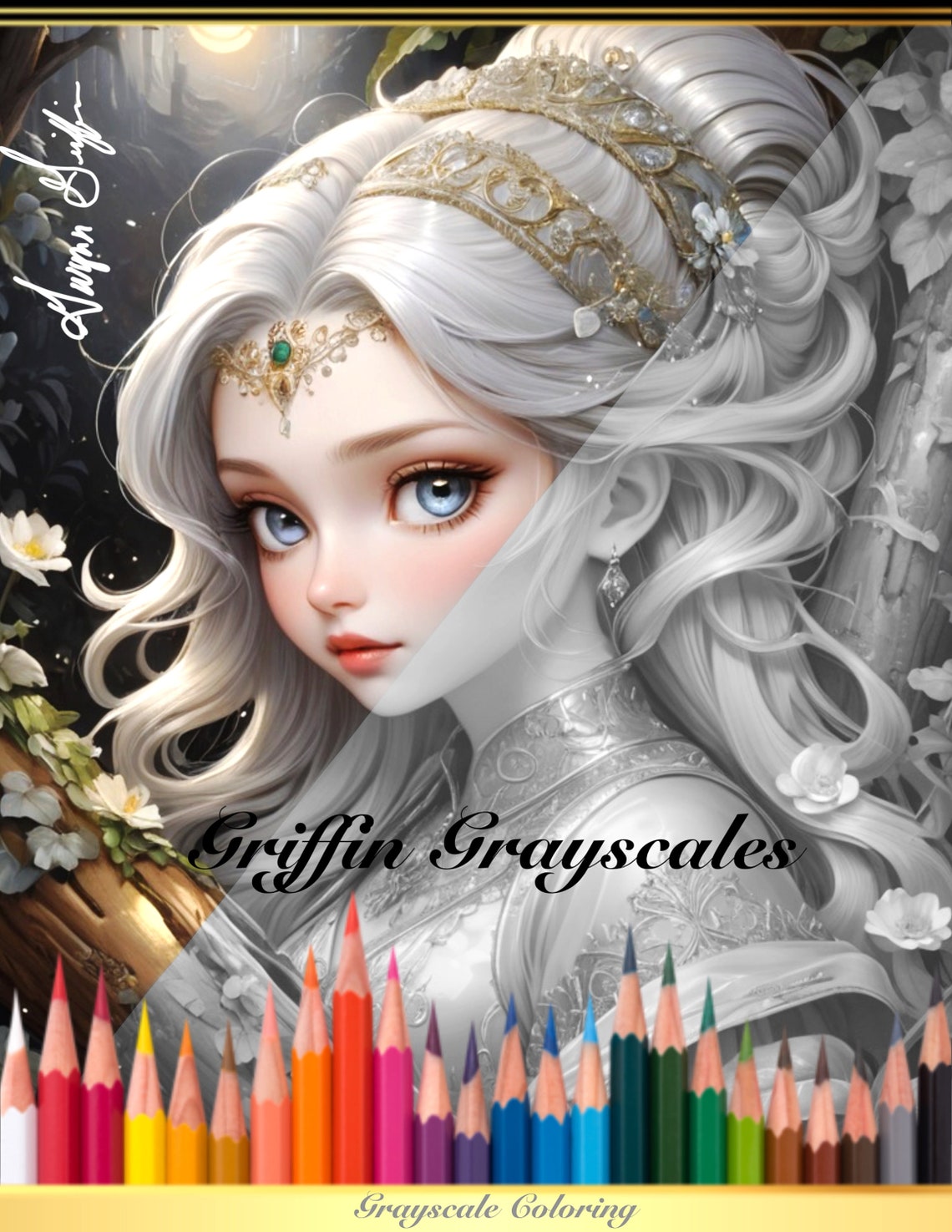 Coloring Pages for Adults, Grayscale Coloring Book, Grayscale Pages ...