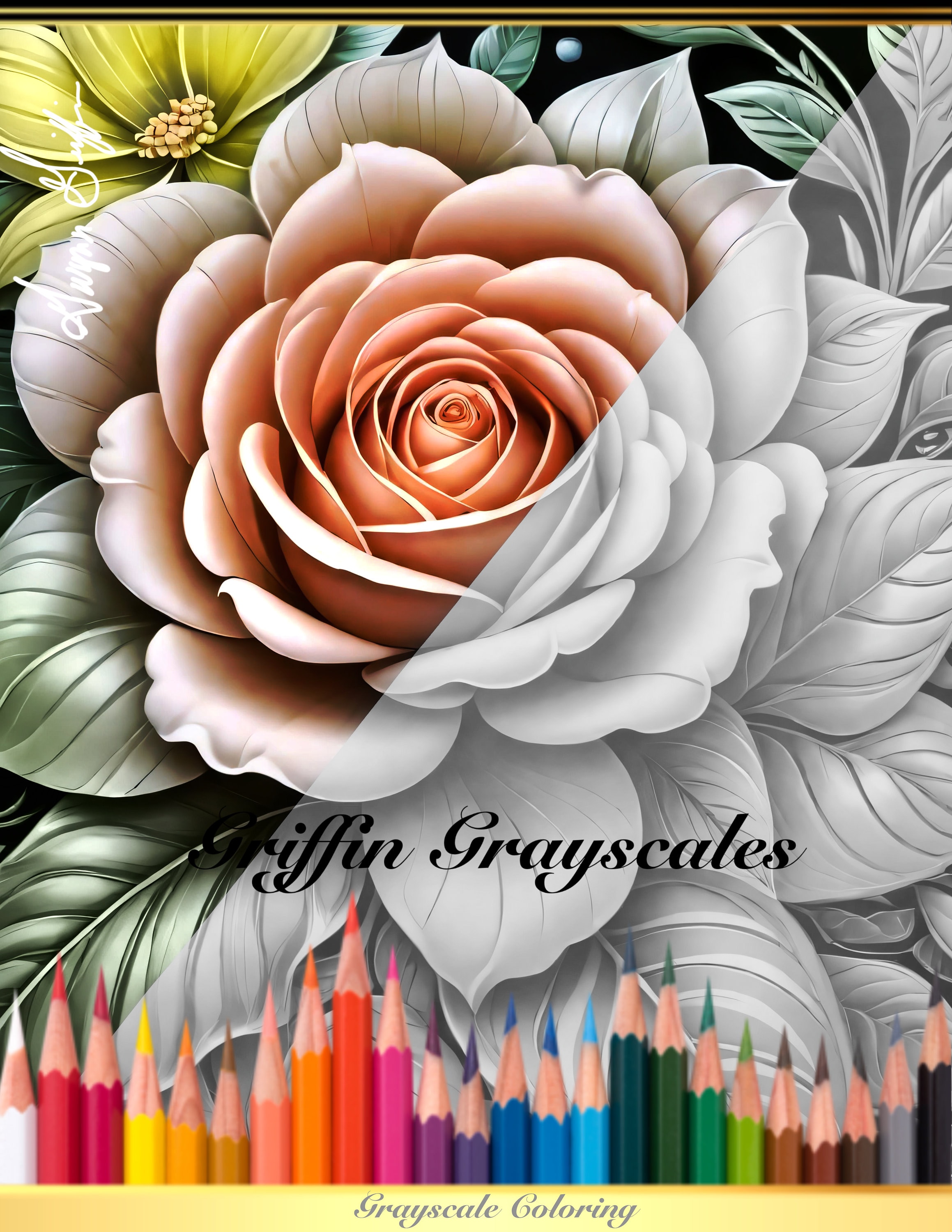 Coloring Pages for Adults Grayscale Coloring Book Grayscale - Etsy