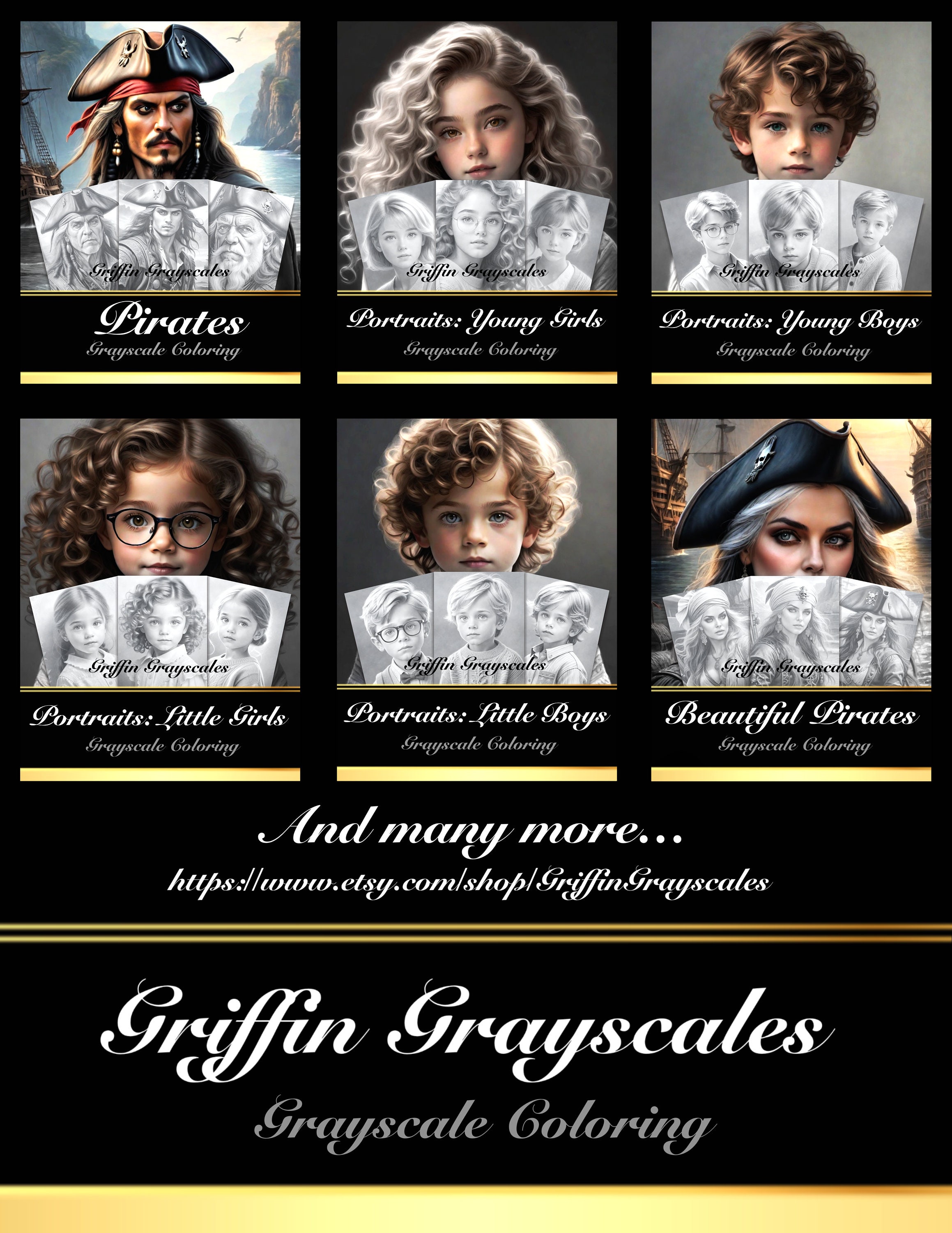 Coloring Pages for Adults, Grayscale Coloring Book, Grayscale Pages ...