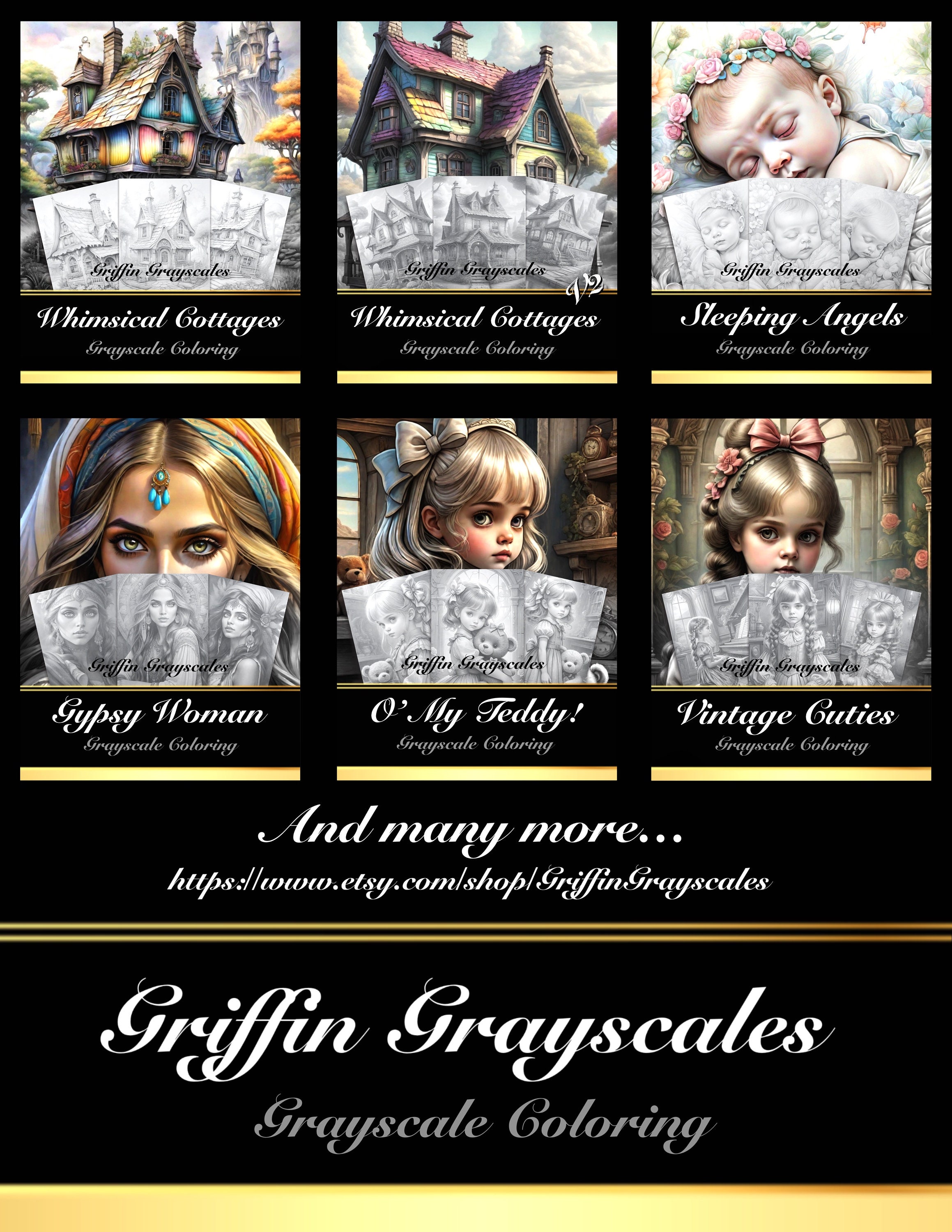 Coloring Pages for Adults Grayscale Coloring Book Grayscale - Etsy