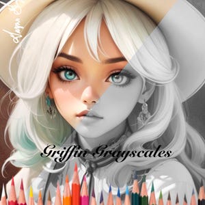 Coloring Pages for Adults, Grayscale Coloring Book, Grayscale Pages ...