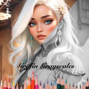 Coloring Pages for Adults, Grayscale Coloring Book, Grayscale Pages ...