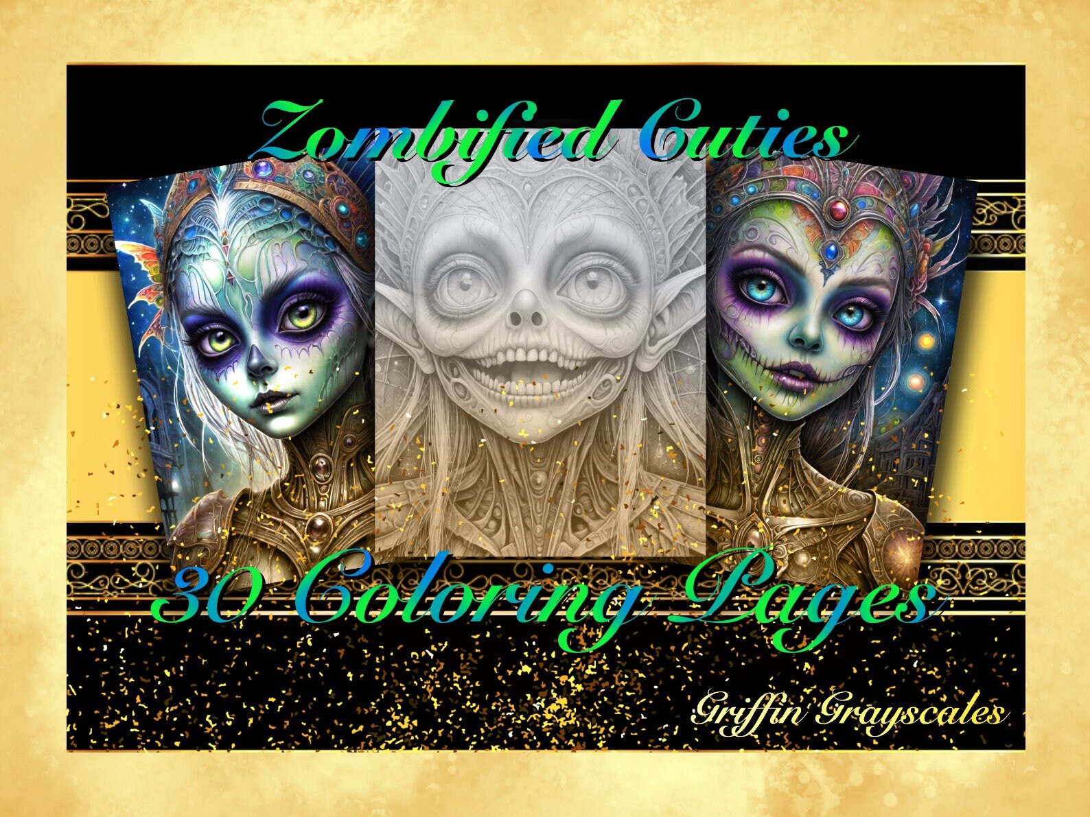 Coloring Pages for Adults, Grayscale Coloring Book, Grayscale Pages ...