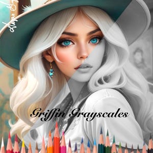 Coloring Pages for Adults, Grayscale Coloring Book, Grayscale Pages ...