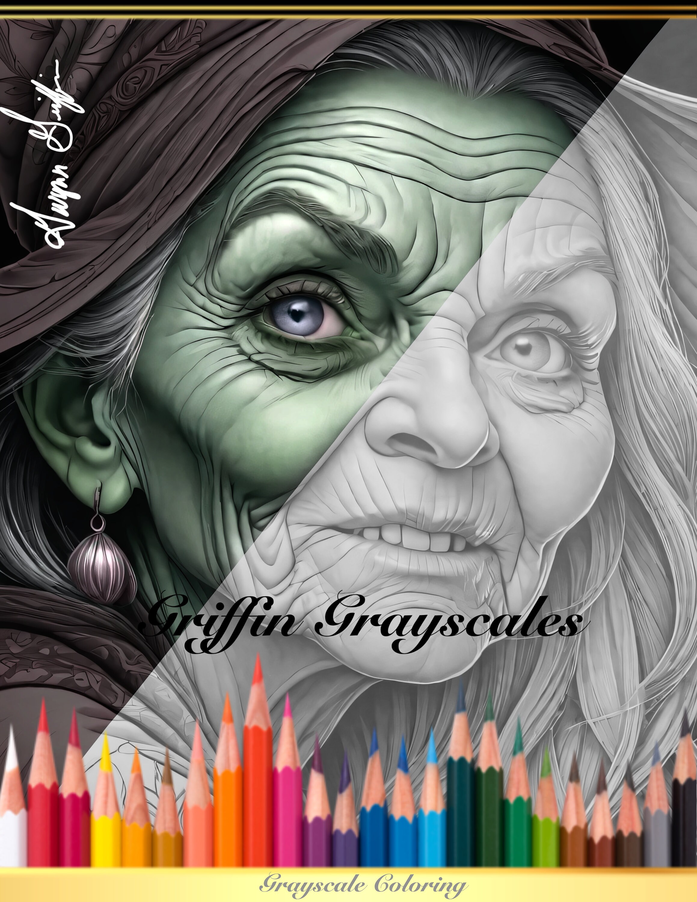 Kleurplaten voor volwassenen, grijswaarden kleurboek, grijswaardenpagina's, kleurboek, digitale ...