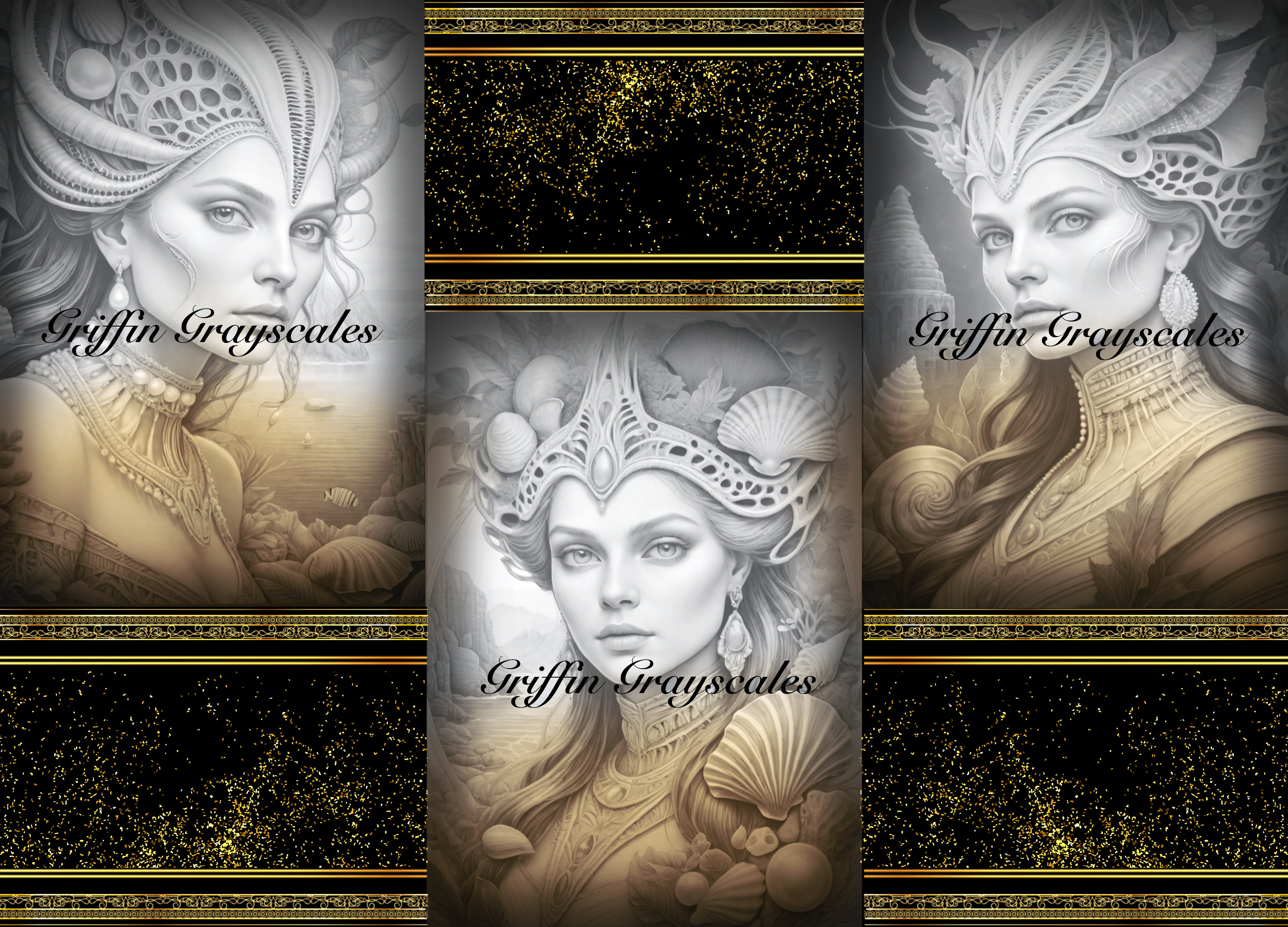 Coloring Pages for Adults Grayscale Coloring Book Grayscale - Etsy