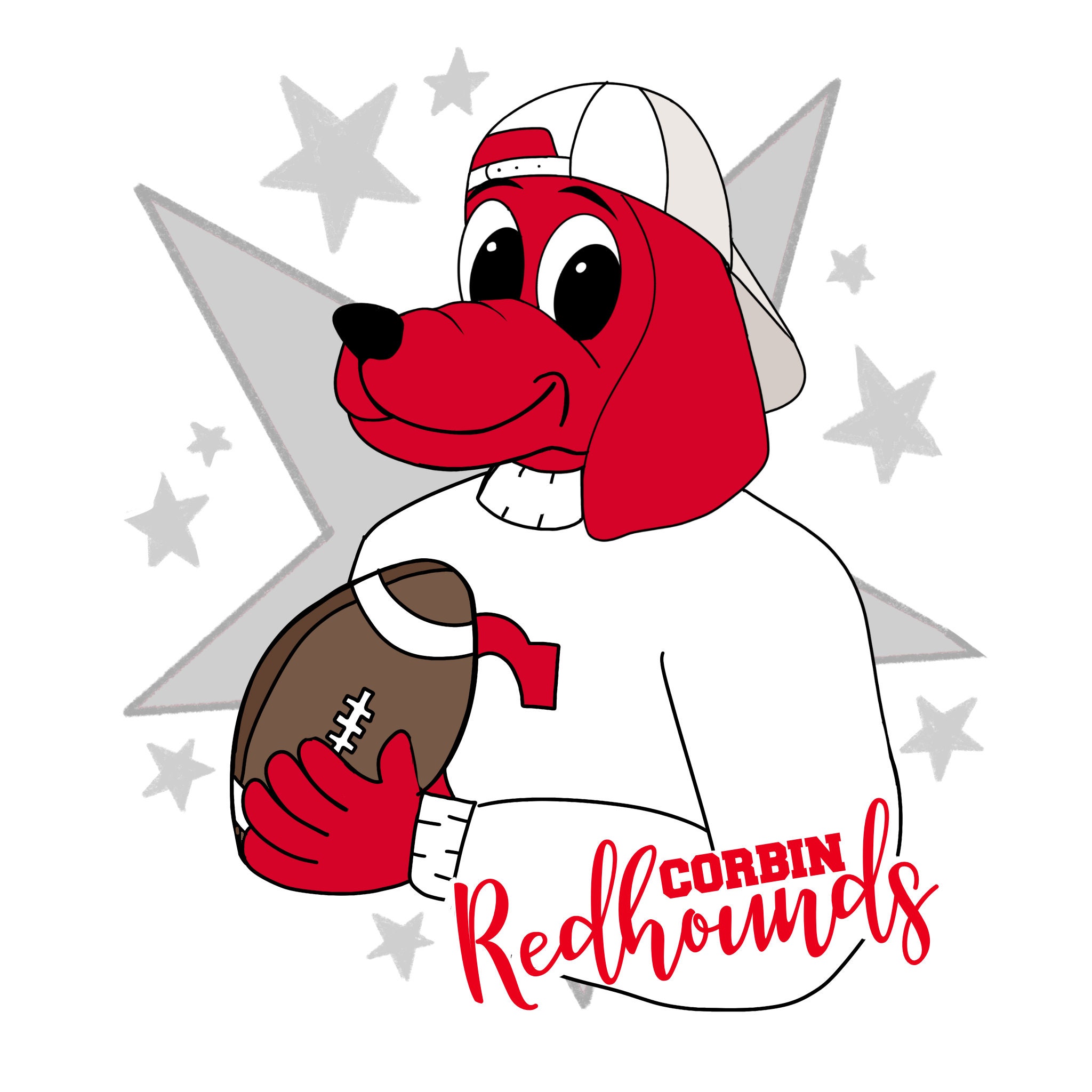 Corbin Redhounds Football - Digital File Only - Etsy