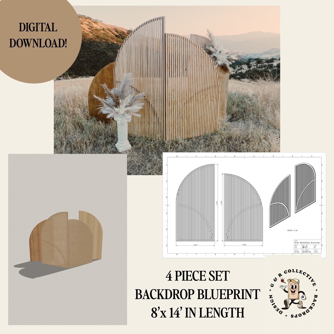 4 Piece Collapsable Backdrop Set PLANS With Measurements- DIGITAL ...